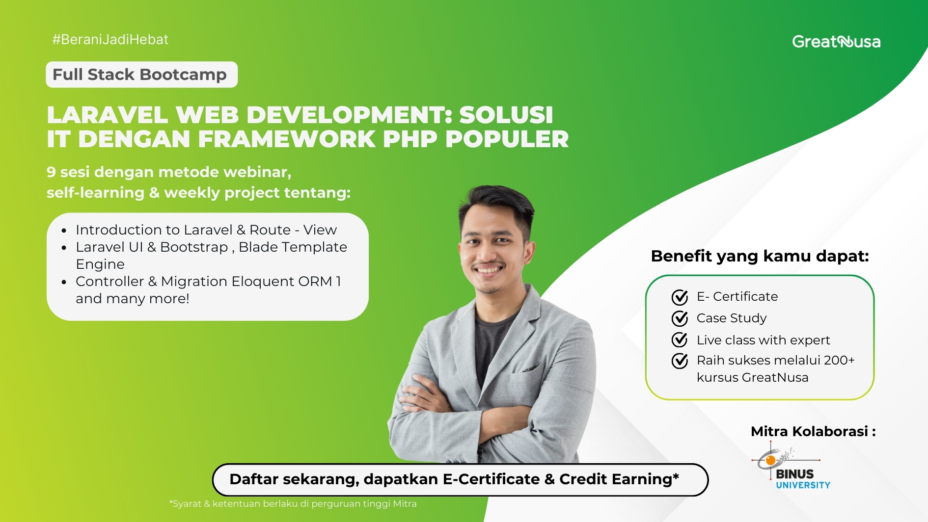 Full Stack Bootcamp Laravel Web Development Solusi It Dengan Framework Php Populer Greatnusa